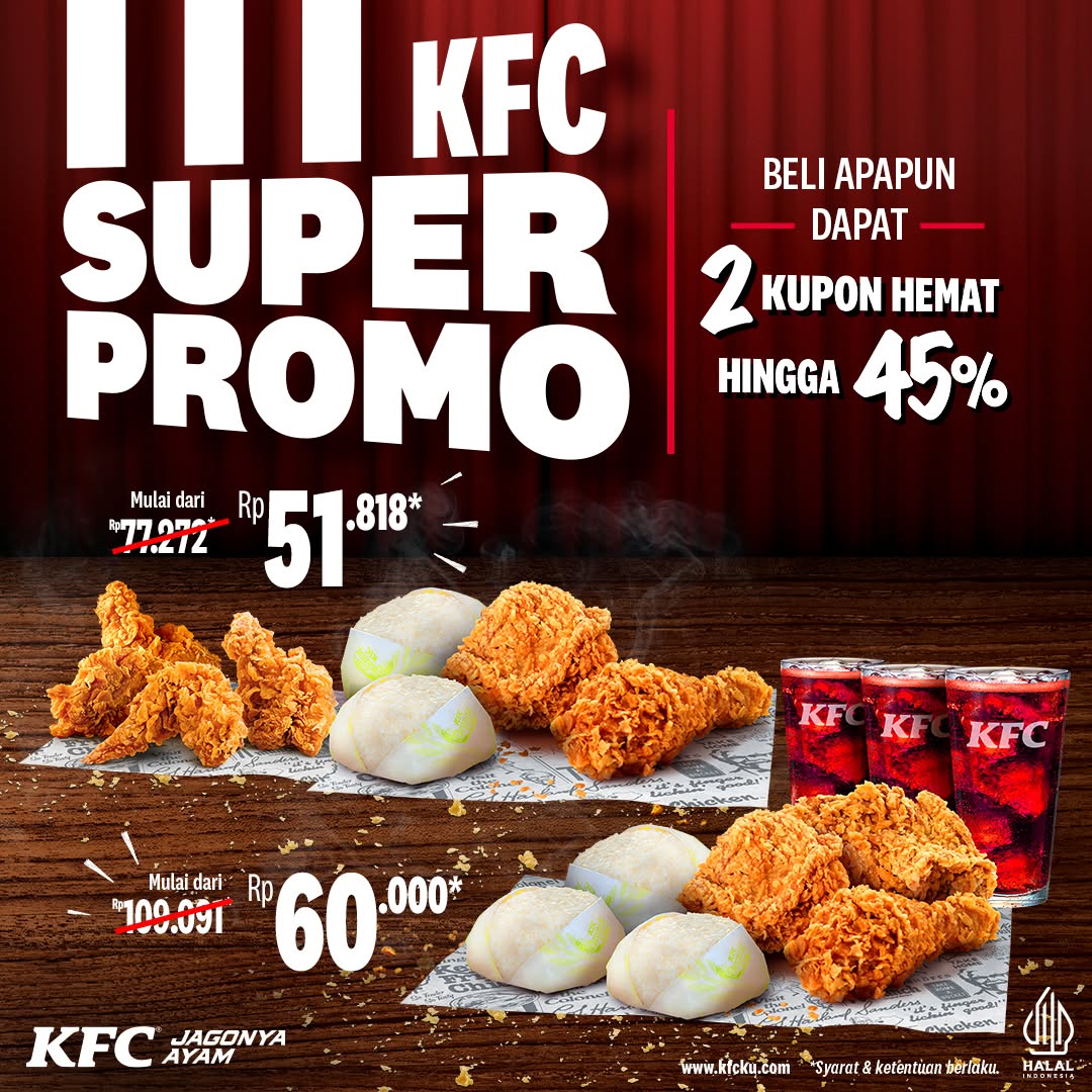 Promo KFC Hari Ini Oktober 2025, Mulai dari Rp 20rb-an
